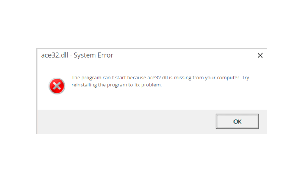 Free Fix for ace32.dll Error Messages - Cyberlab DLL Encyclopedia